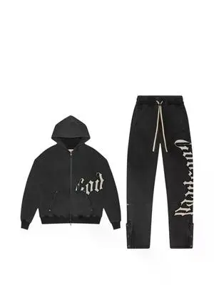 GODSPEED Stripe-trim Jersey Tracksuit - Black