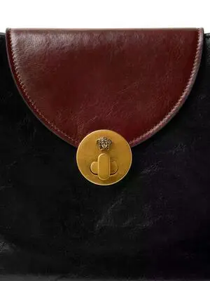 Versace Medium Vivian Leather Shoulder Bag - Neutrals
