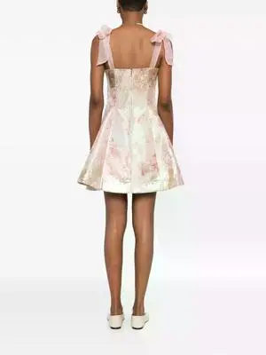 Alice + Olivia Floral Mini Dress With Bow Detail