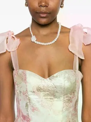 Alice + Olivia Floral Mini Dress With Bow Detail