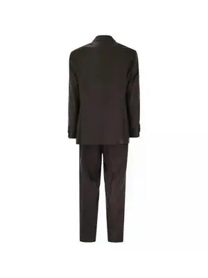 Brunello Cucinelli Double-breasted Virgin Wool Suit - Brown