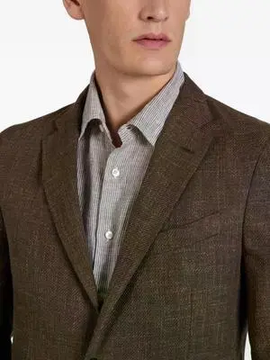 Incotex Mélange-effect Blazer - Brown