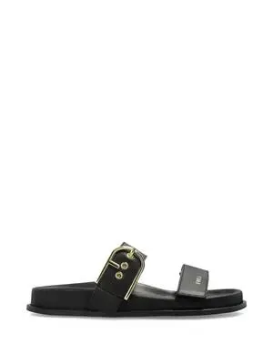 Furla Buckle Strap Sandals - Black