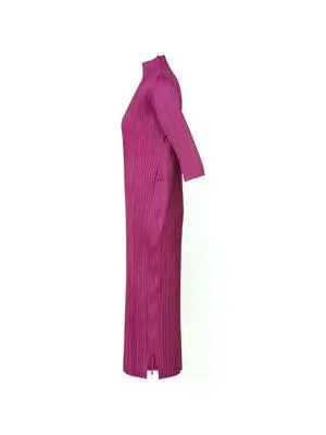 Issey Miyake Pleated High-neck Dress