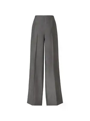 Fendi Pleated Wide Leg Trousers - Grey