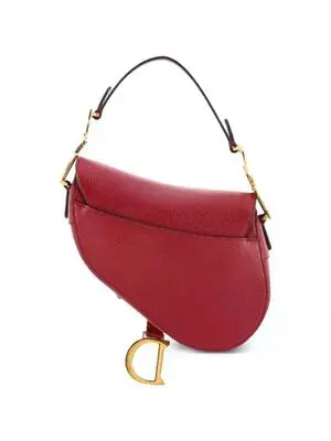 Dior Saddle Handbag Leather Mini Shoulder Bag - Red