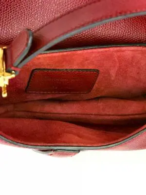 Dior Saddle Handbag Leather Mini Shoulder Bag - Red
