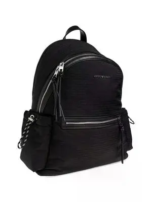 Emporio Armani Logo-plaque Backpack - Black