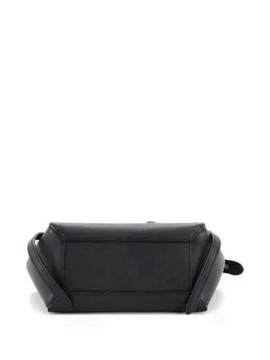 Celine Belt Bag Textured Leather Nano Shoulder Bag - Black