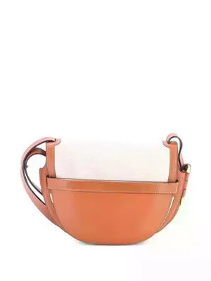 Loewe Gate Dual Anagram Canvas And Leather Shoulder Bag