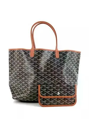 Goyard Saint Louis Coated Canvas Pm Tote Bag - Black