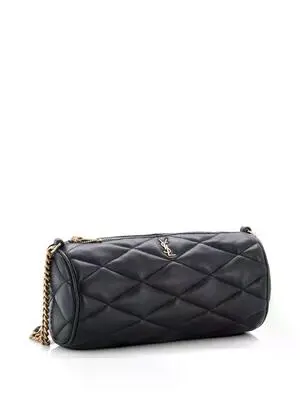 Saint Laurent Sade Tube Bag Quilted Leather Small Shoulder Bag - Black