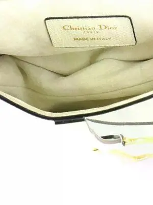 Dior Saddle Handbag Leather Mini Shoulder Bag - White
