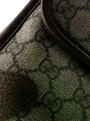 Gucci Neo Vintage Flap Messenger Gg Coated Canvas Crossbody Bag - Brown