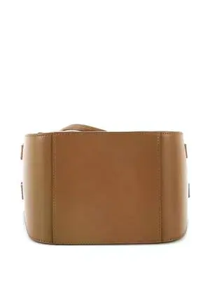 Loewe Monochrome Hammock Bag Leather With Logo Jacquard Strap - Brown