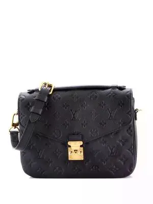 LOUIS VUITTON Pochette Metis Monogram Empreinte Leather Crossbody Bag - Black