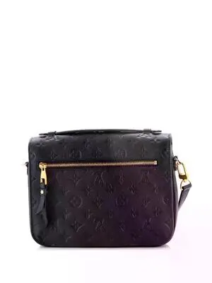 LOUIS VUITTON Pochette Metis Monogram Empreinte Leather Crossbody Bag - Black