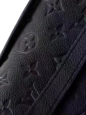 LOUIS VUITTON Pochette Metis Monogram Empreinte Leather Crossbody Bag - Black