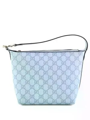 Gucci Ophidia Zip Gg Coated Canvas Super Mini Shoulder Bag - Blue