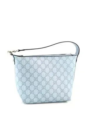Gucci Ophidia Zip Gg Coated Canvas Super Mini Shoulder Bag - Blue