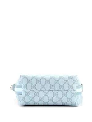 Gucci Ophidia Zip Gg Coated Canvas Super Mini Shoulder Bag - Blue