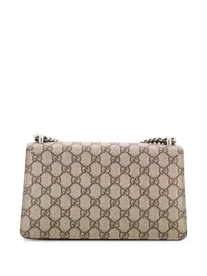 Gucci Dionysus Gg Coated Canvas Small Shoulder Bag With Crystal Embellishment - Brown