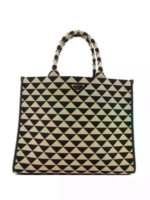 Prada Symbole Shopper Jacquard Large Tote Bag