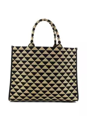 Prada Symbole Shopper Jacquard Large Tote Bag