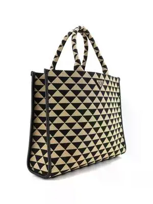 Prada Symbole Shopper Jacquard Large Tote Bag
