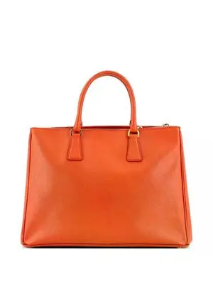 Prada Lux Saffiano Leather Large Tote Bag - Orange
