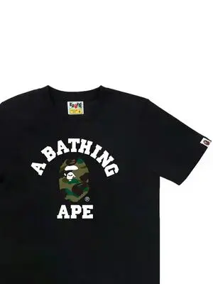 A BATHING APE Camo College Graphic-print T-shirt - Black