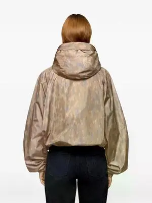 GANNI Logo-patch Bomber Jacket - Neutrals