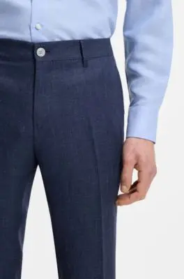 BOSS Slim-fit Linen Blend Trousers