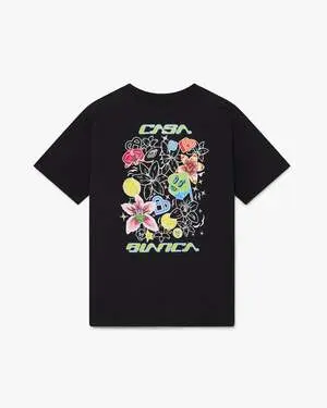 Casablanca Graffiti Short Sleeve T-shirt - Black
