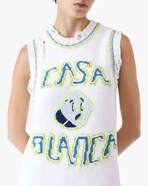 Casablanca Hand-knitted Mini Tank Dress