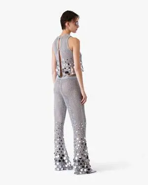 Casablanca Crochet Mirror Trousers