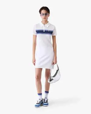 Casablanca Striped Mesh Midi Dress