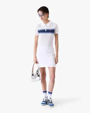 Casablanca Striped Mesh Midi Dress