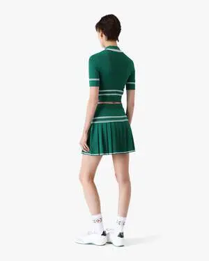 Casablanca Cropped Knit Polo Shirt