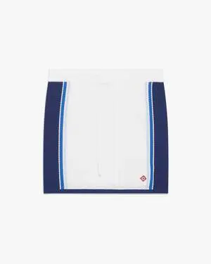 Casablanca Striped Mesh Mini Skirt - Blue