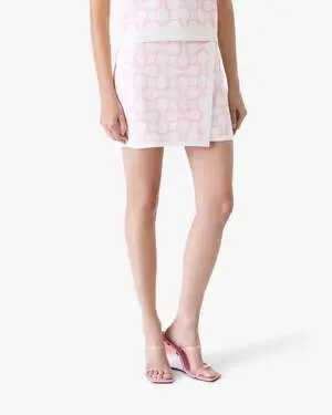 Casablanca Optic Drop Mini Wrap Skirt - Multicolor