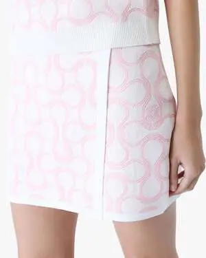 Casablanca Optic Drop Mini Wrap Skirt - Multicolor