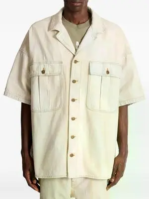 Balmain Topstitched Short-sleeve Shirt