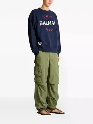 Balmain Crew-neck Sweatshirt With Logo Detail