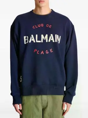 Balmain Crew-neck Sweatshirt With Logo Detail