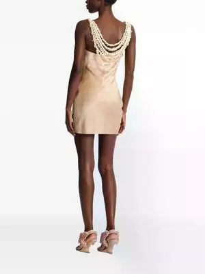 Balmain Shell-embellished Mini Dress - Neutrals