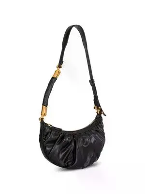 Balmain Ebene Ruched Shoulder Bag - Black