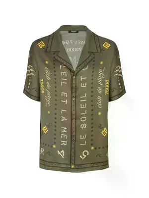 Balmain Short-sleeve Patterned Shirt - Green