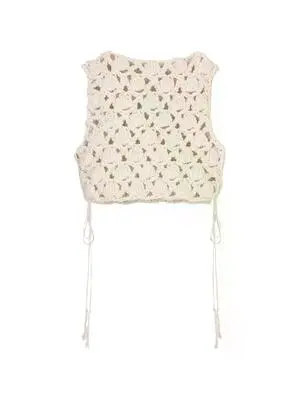 Balmain Tie-detail Top - Neutrals