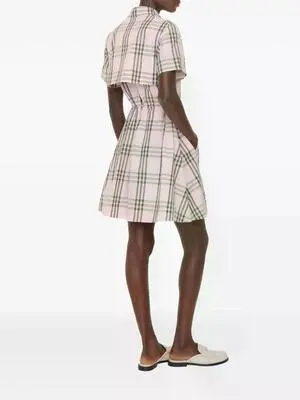 Burberry Check Cotton Dress - Pink